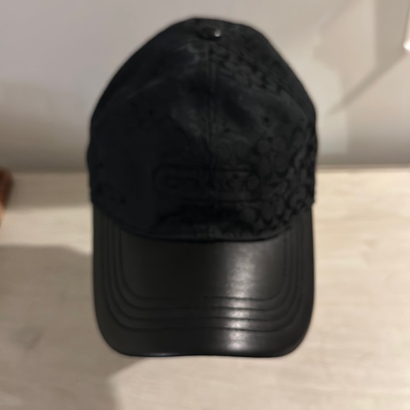 Coach | Accessories | Coach Signature Jacquard Cap Leather Brim | Poshmark
